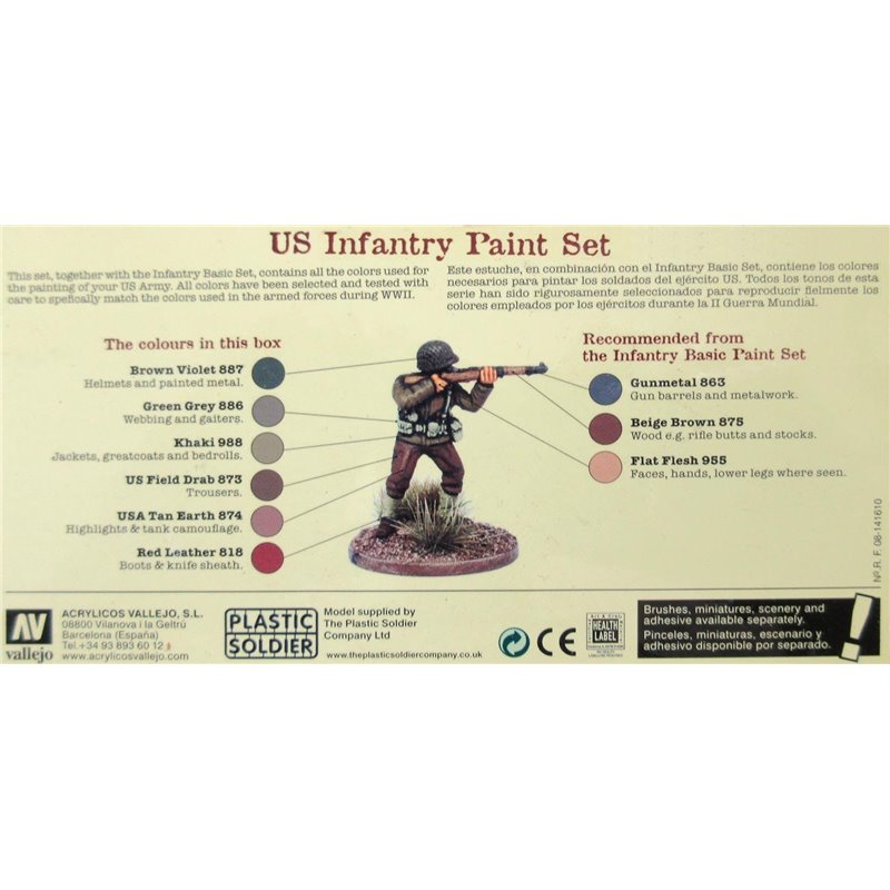 Plastic Soldier Company WWII US Infantry Paint Set 🚂 Upstairs Downstairs 🚂